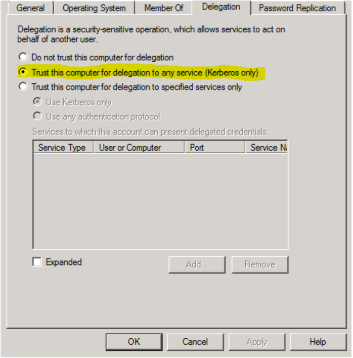 Kerberos delegation | Anapedia